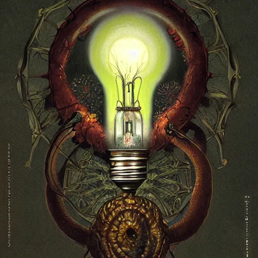 light bulb extremely detailed painting by Gerald Brom | Stable Diffusion