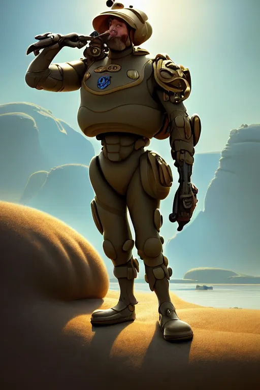 pixar soldier looking at a walrus | glamorous oily | Stable Diffusion ...