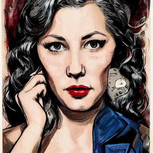 Alluring Secretary portrait by James Jean and Zack | Stable Diffusion ...