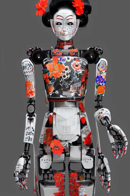 full body portrait of a Japanese robot geisha with | Stable Diffusion ...