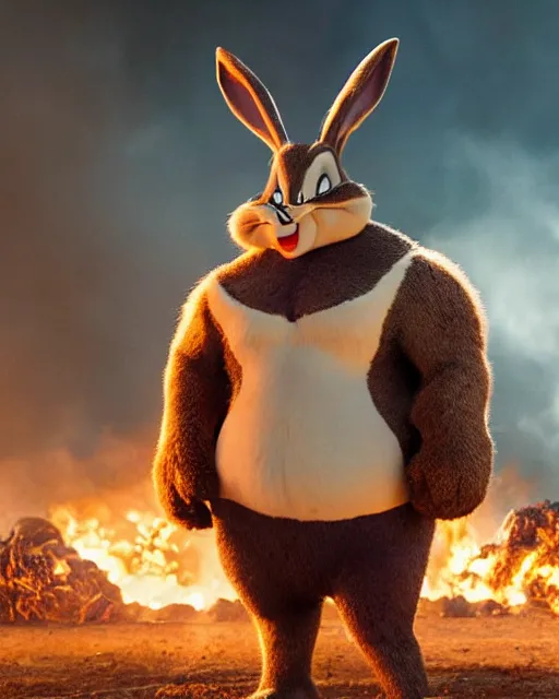 A badass photo of big chungus Bugs Bunny in the marvel | Stable Diffusion