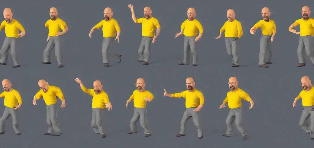 sprite sheet of walter white dancing. animation, | Stable Diffusion ...