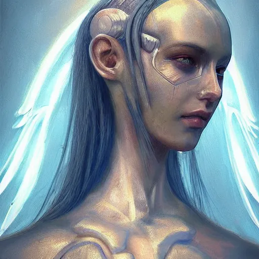 Shoulder level close up portrait of a humanoid Soul | Stable Diffusion ...