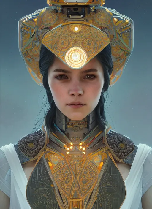 symmetry!! portrait of a warrior solarpunk robot, | Stable Diffusion ...