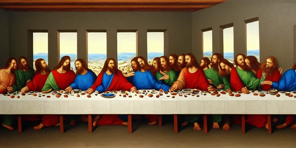 the last supper by olof krans oil on board | Stable Diffusion | OpenArt