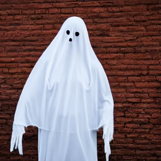 man dressed as ghost scared by real ghost | Stable Diffusion | OpenArt