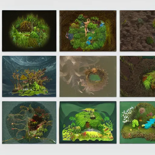 bold ornate fantasy ecosystem infographics in the | Stable Diffusion