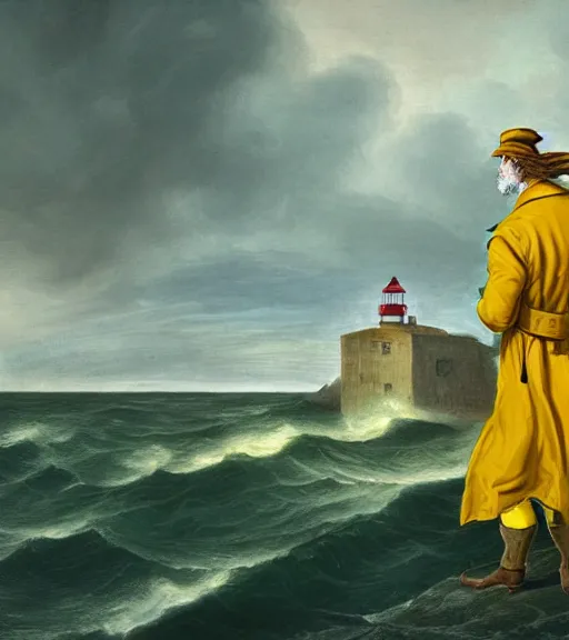 detailed illustration of a 1 8 th century lighthouse | Stable Diffusion ...