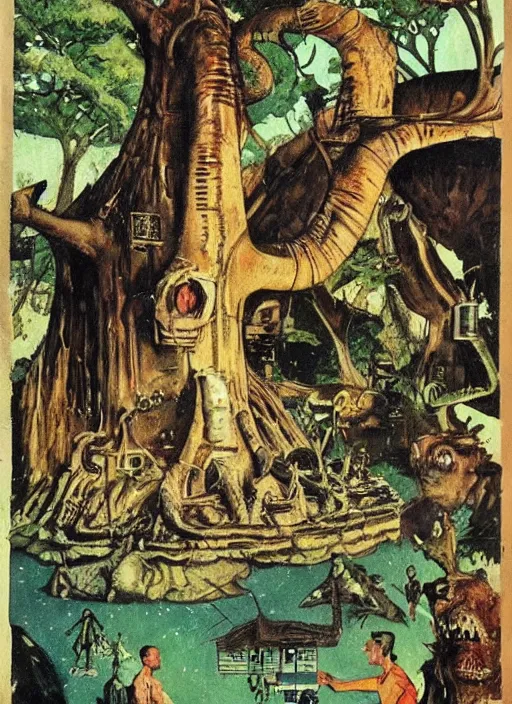 5 0 s pulp scifi fantasy illustration of an alien | Stable Diffusion ...