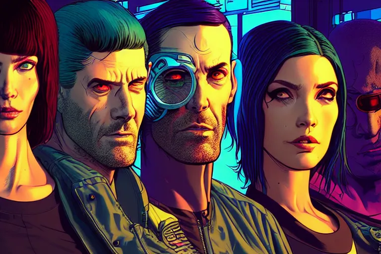 cyberpunk heist crew. portrait by stonehouse and | Stable Diffusion ...