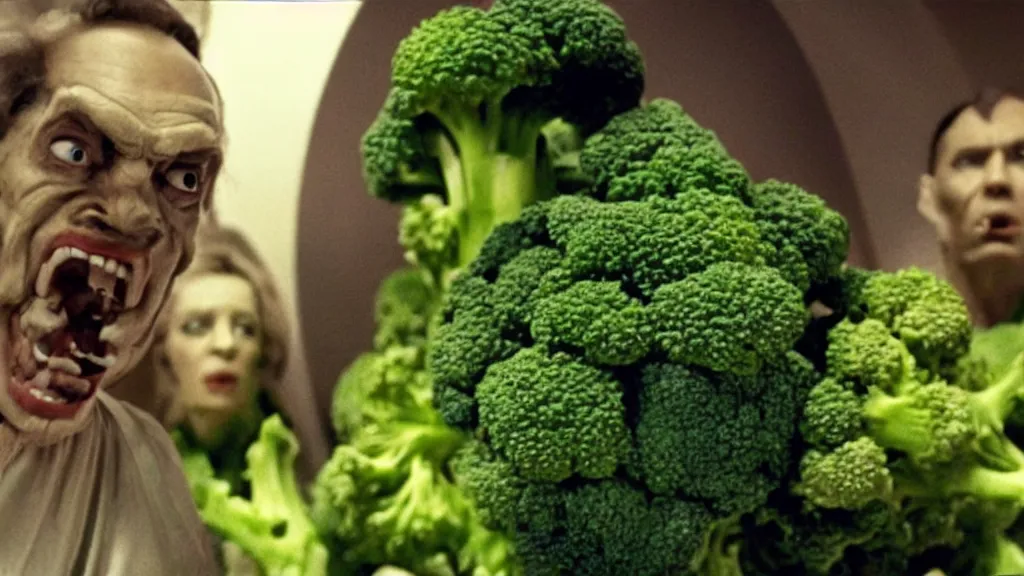 giant monster made of broccoli and sharp teeth eating | Stable ...