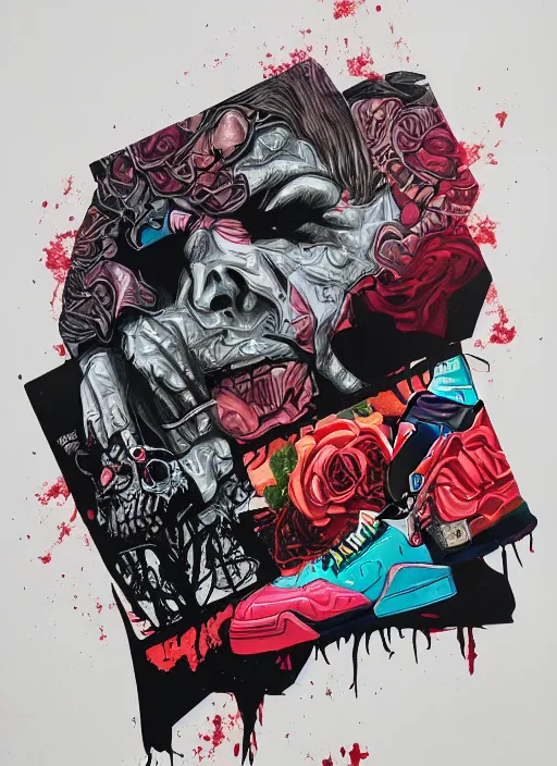 zombie jordan shoes hiphop streetwear drip, tristan | Stable Diffusion ...