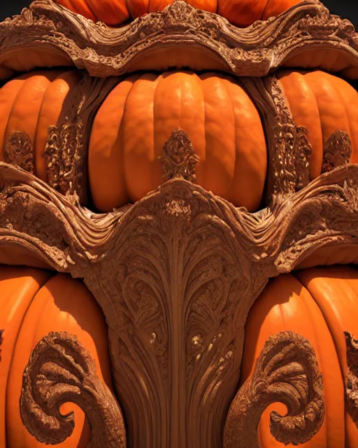 detailed render giant pumpkin house art nouveau rococo | Stable ...