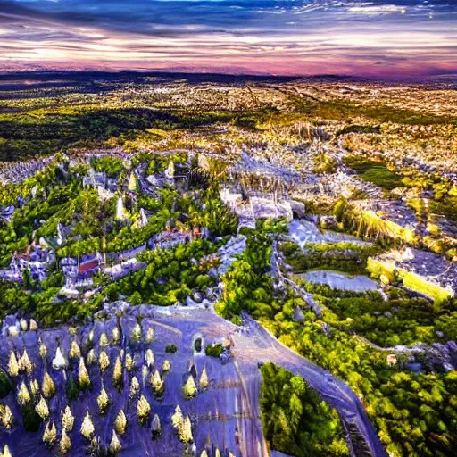 Aerial View of Heavenly Beautiful Scenery with ornate | Stable ...