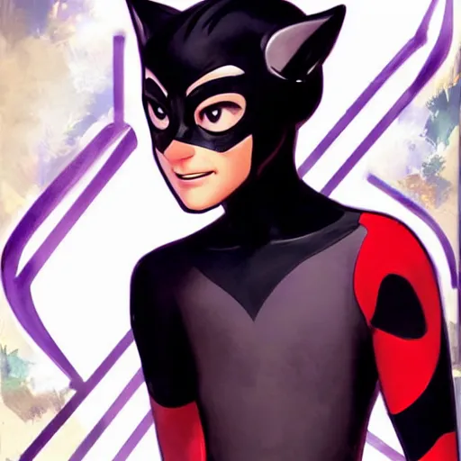 Portrait of Adrien Agreste AKA Cat Noir from | Stable Diffusion | OpenArt