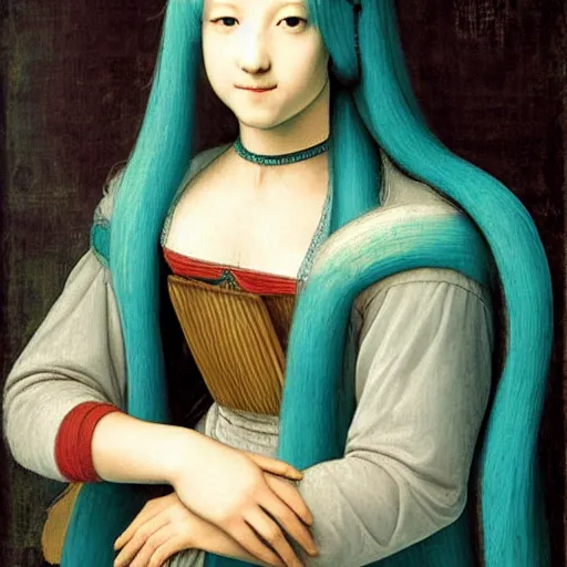 A classic portrait of Hatsune Miku by Leonardo da | Stable Diffusion ...
