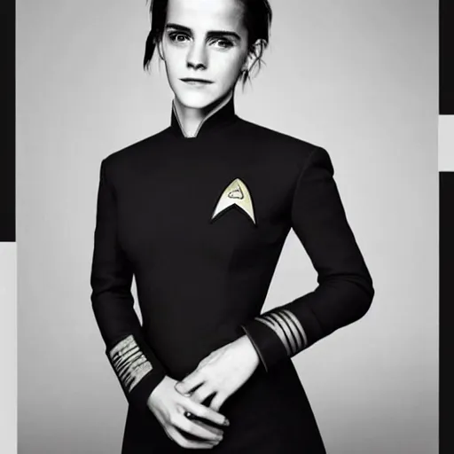 photo of a gorgeous Emma Watson in Stark Trek uniform | Stable Diffusion | OpenArt