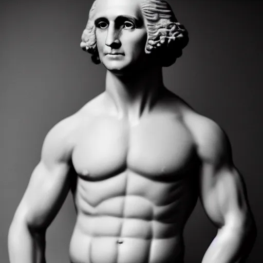 a photo of a muscular, shirtless, george washington. | Stable Diffusion ...