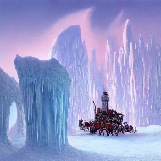 hd wallpaper of ice castles in the north pole, artwork | Stable ...