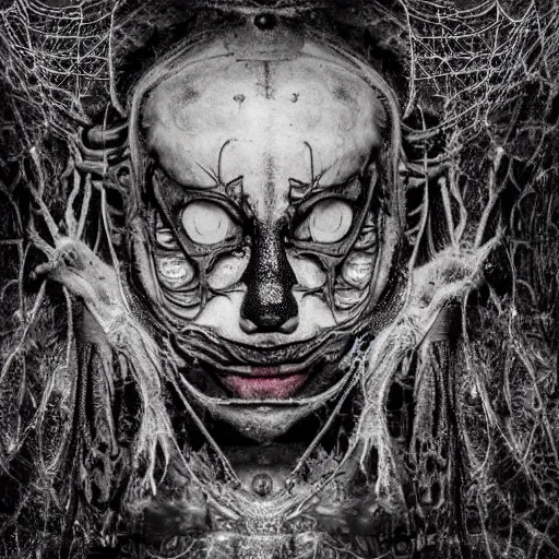 1860 photo of an ancient fractal clown-demon devouring | Stable ...