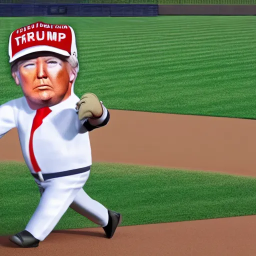 donald trump playing baseball, photorealistic, ultra | Stable Diffusion ...