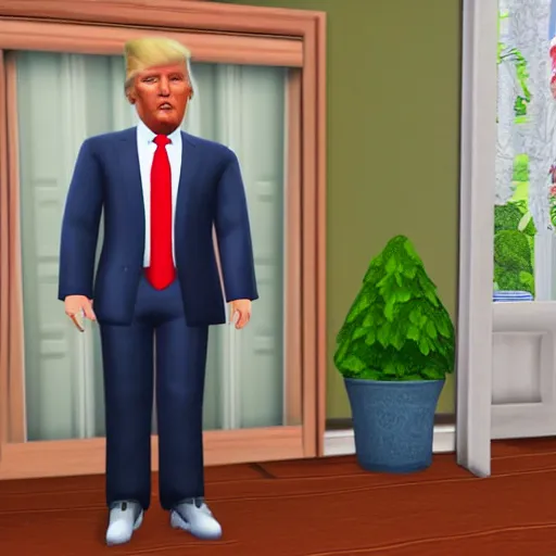 Donald trump in the sims | Stable Diffusion | OpenArt