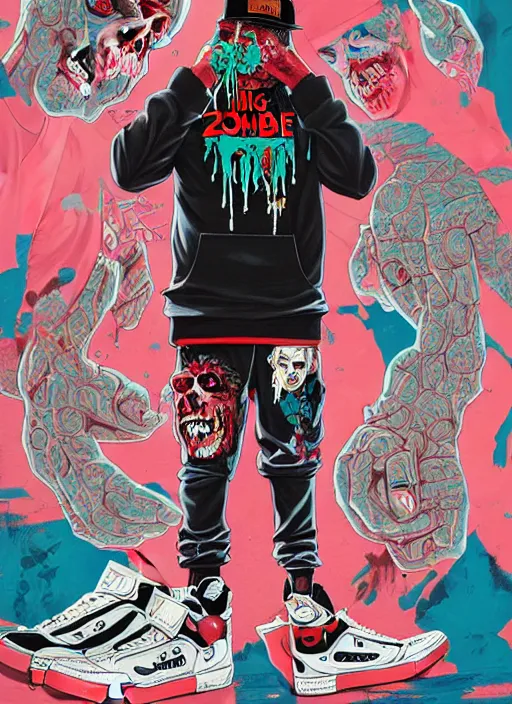 zombie jordan shoes hiphop streetwear drip, tristan | Stable Diffusion ...