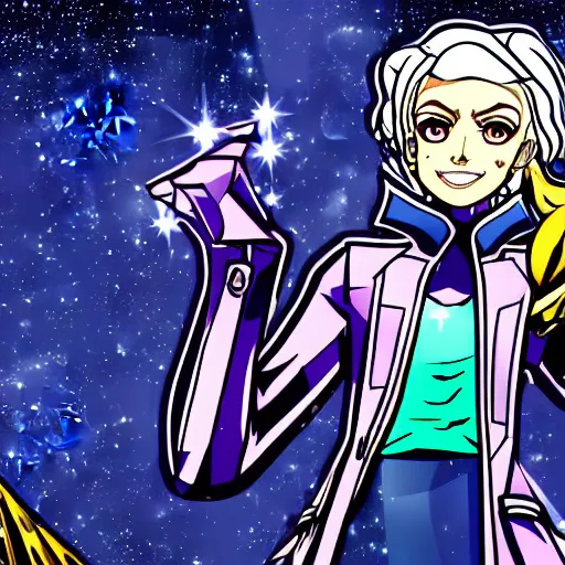 illustration of shining diamond from jojo's bizzare | Stable Diffusion | OpenArt