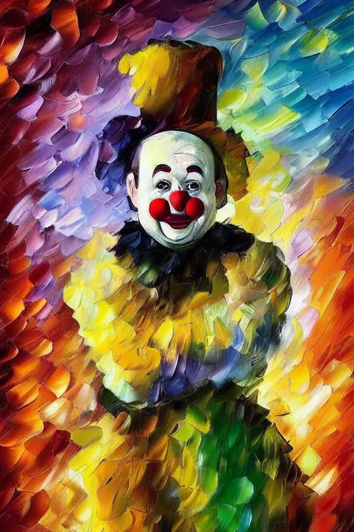 palette knife oil portrait of a male teletubby clown, | Stable ...