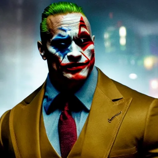 dwayne johnson as the joker in batman 2 0 2 3 | Stable Diffusion | OpenArt