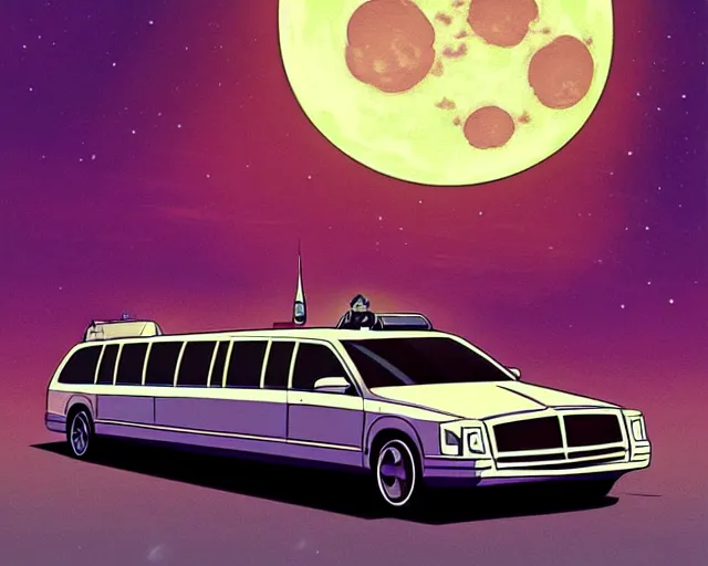 a study of cell shaded cartoon huge limousine, in | Stable Diffusion ...