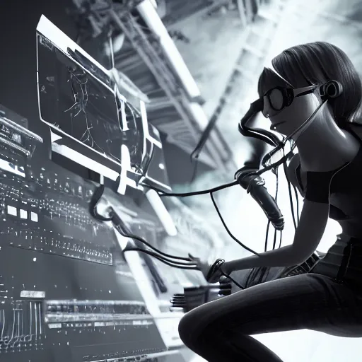 rpg character concept art, modular synth musician | Stable Diffusion