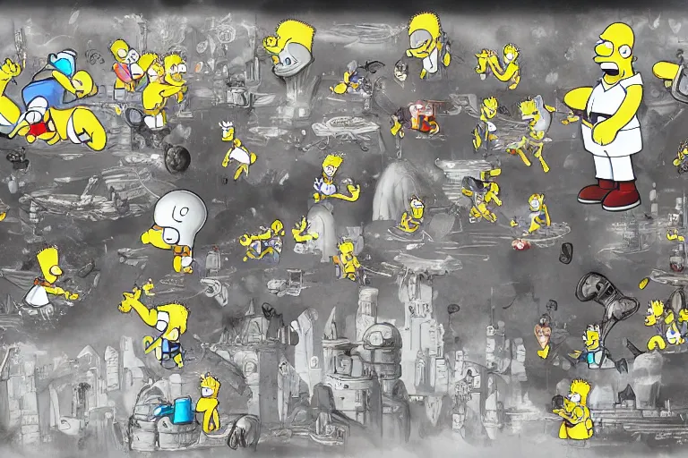 Homer Simpson, Epic Mickey Concept art | Stable Diffusion | OpenArt