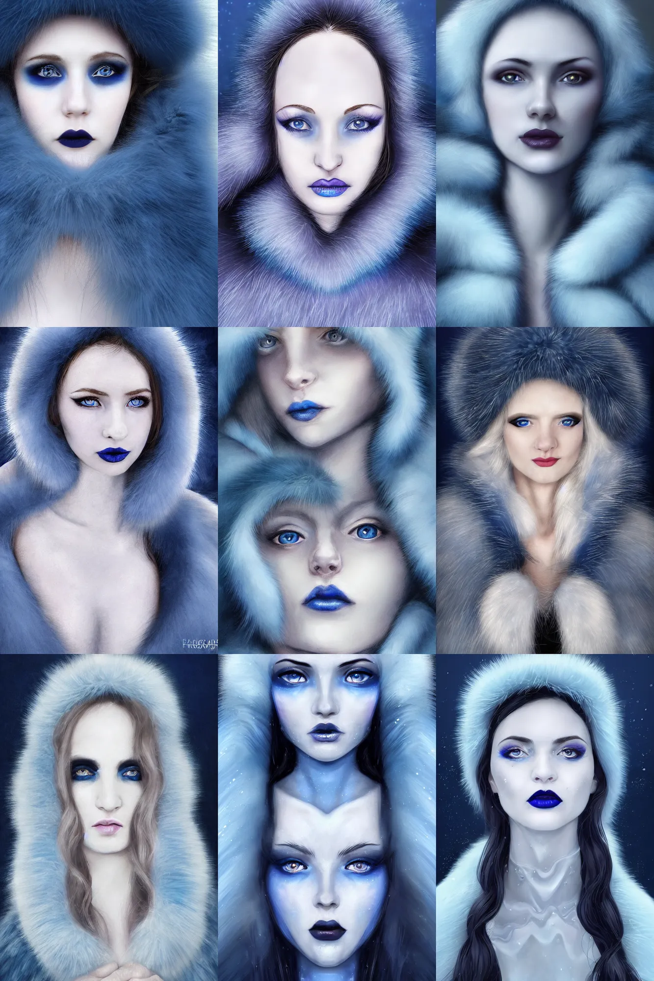 surreal photography snowflakes with ice princess faces | Stable Diffusion | OpenArt