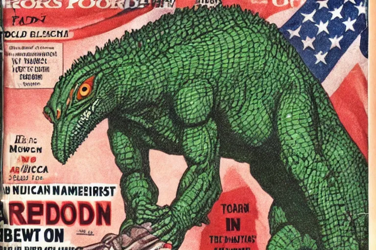america's first openly reptoid president, news still | Stable Diffusion ...