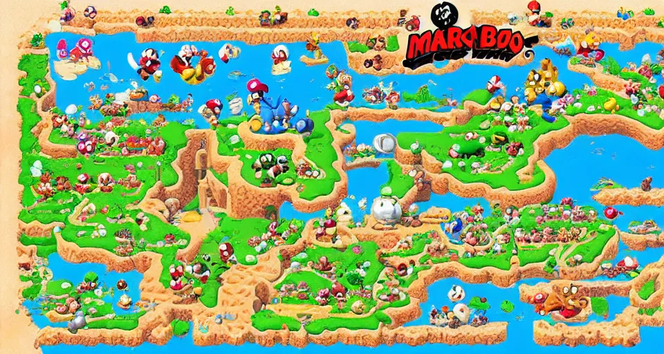 mario bros World, landscape, artwork | Stable Diffusion | OpenArt