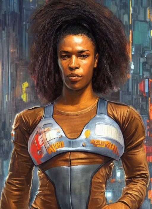 Sgt. Sophia Igwe. Strong cyberpunk female USN Assault | Stable ...