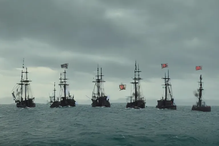 vfx movie pirate ships firing canons 8 5 mm by | Stable Diffusion | OpenArt