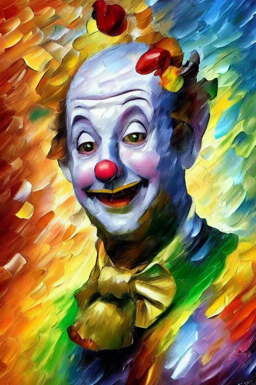 palette knife oil portrait of a male teletubby clown, | Stable ...