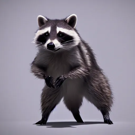 a hyperrealistic 3 d octane render of a raccoon | Stable Diffusion ...