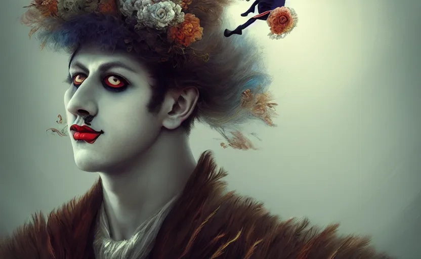 award winning portrait of a attractive male pierrot, | Stable Diffusion ...