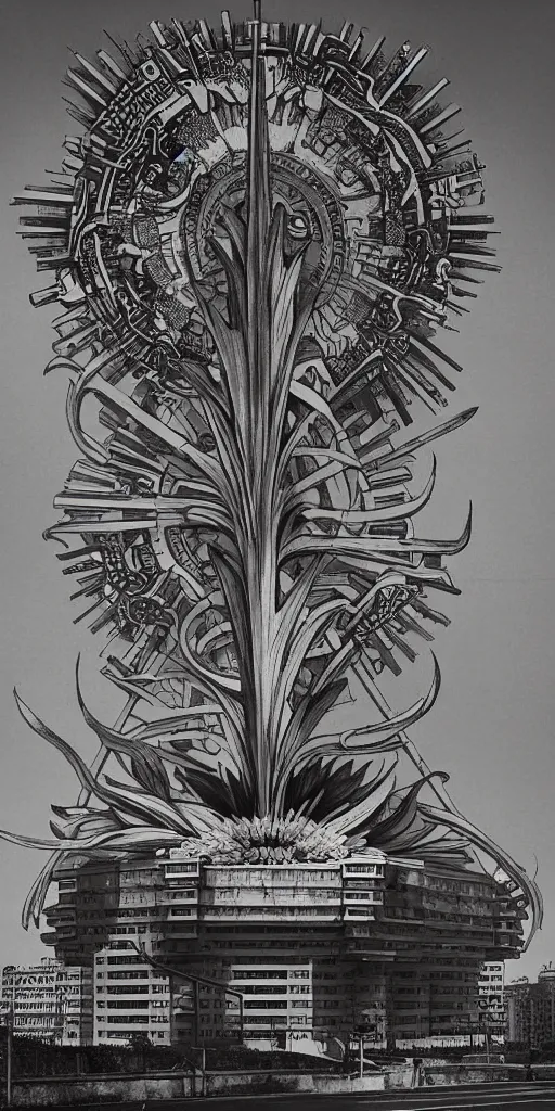 colossal Beelzebub flower in the middle of post soviet | Stable Diffusion | OpenArt