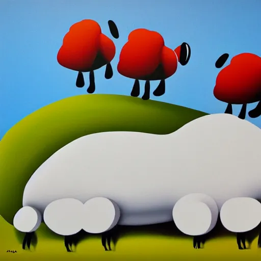 sheep by mackenzie thorpe, giclee on paper | Stable Diffusion | OpenArt