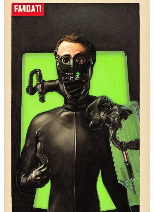 full body and head portrait of trudeau in a gimp suit | Stable Diffusion