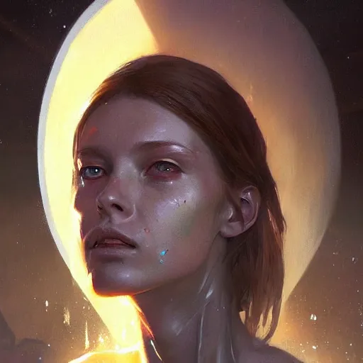 a hyperrealistic acrylic painting of a beautiful alien | Stable ...