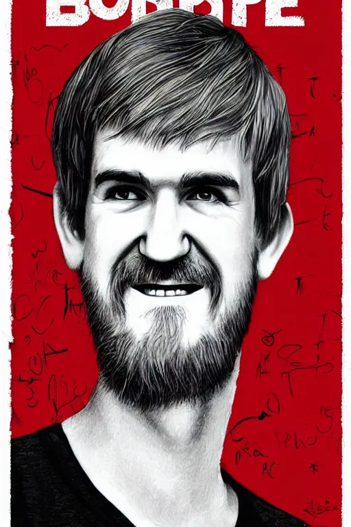 inspirational style hope poster of bo burnham with | Stable Diffusion ...