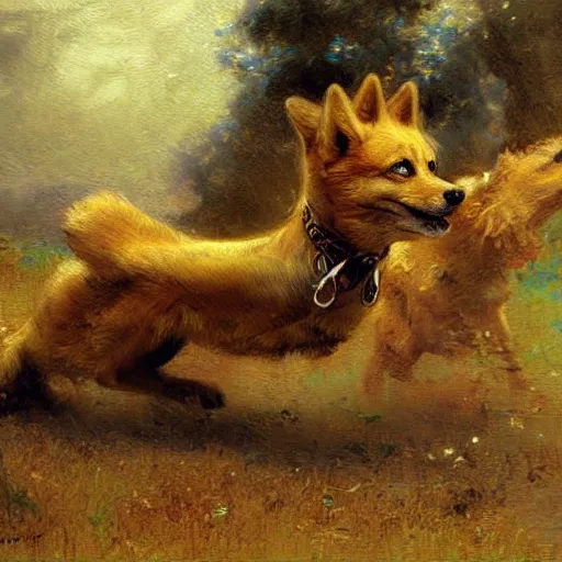 doge meme, painting by gaston bussiere, craig mullins | Stable ...