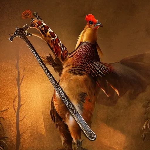 pheasant holding a sword, fairy tale illustrations, | Stable Diffusion | OpenArt