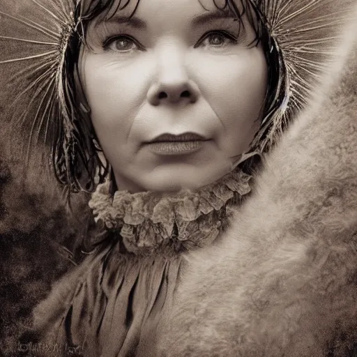 bjork in the old west, sepia tone, highly detailed, | Stable Diffusion