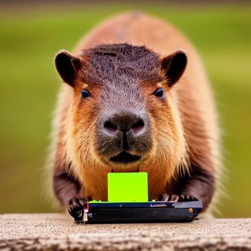 cute capybara eating a nvidia gpu, chewing on a | Stable Diffusion ...